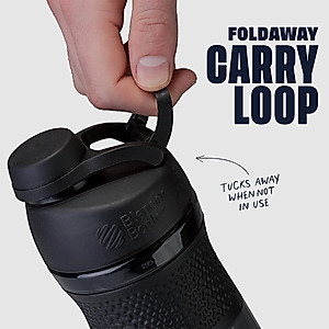 BlenderBottle SportMixer Shaker Bottle Perfect for Protein Shakes and Pre Workout, 20-Ounce, Plum