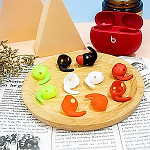 A-Focus Ear Hooks Compatible with Beats Studio Buds Ear Tips Accessories, Anti-Slip Non-Slip Sport Outdoor Wings Eartips Silicone Cover Holder Added Storage Box Compatible with Beats Studio Buds