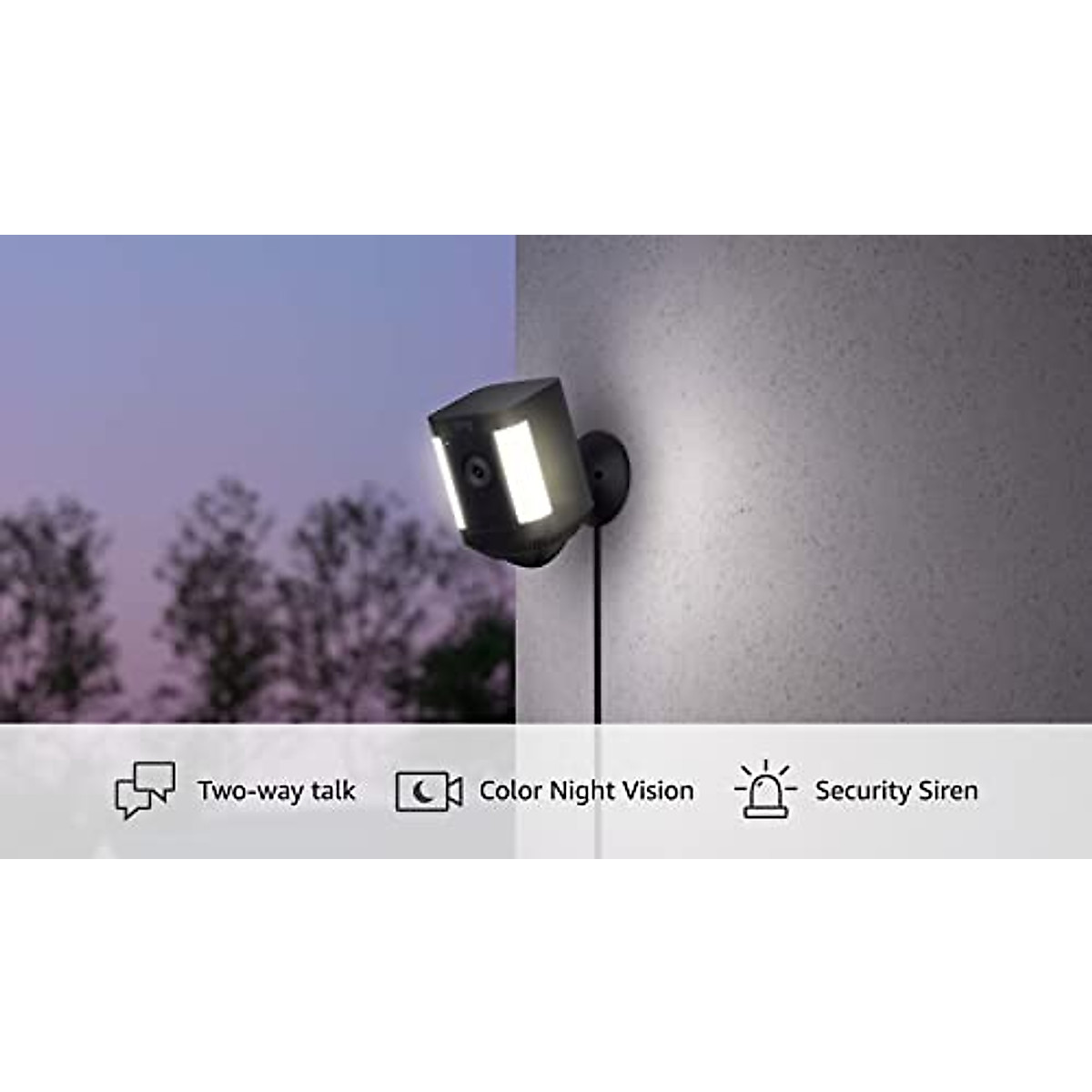 Introducing Ring Spotlight Cam Plus, Plug-in | Two-Way Talk, Color Night Vision, and Security Siren (2022 release) - Black