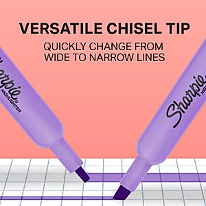 SHARPIE Tank Highlighters, Chisel Tip, Assorted Color Highlighters, Value Pack, 36 Count