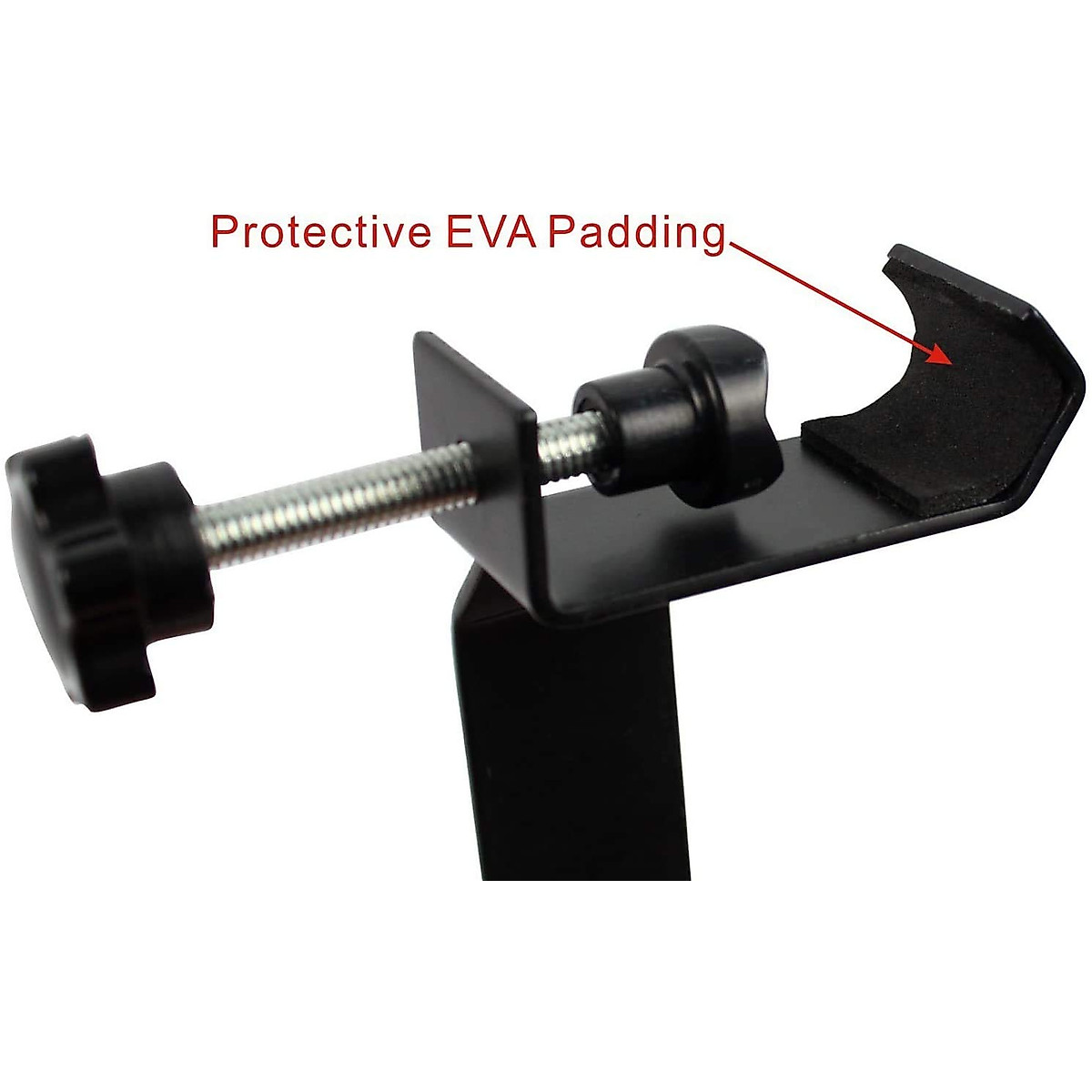 YTYKINOY Black Headphone Headset Tambourine Holder Hanger Clip Stand for Microphone/Musical Stand