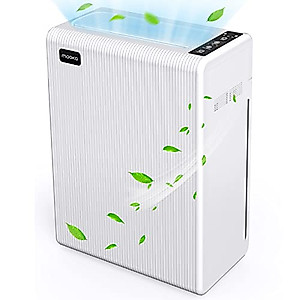 Air Purifiers for Home Large Room up to 1500ft², H13 HEPA Air Filter for Pets Hair Dander Smoke Pollen Dust, Ozone Free, Portable Air Purifiers for Bedroom Office Living Room, E-300L, White