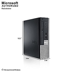 Dell OptiPlex 9020 USFF Desktop Computer PC, Intel Quad Core i7-4770s up to 3.9GHz, 8G DDR3, 256G SSD, WiFi, BT, 4K Support, DP, VGA, Windows 10 Pro 64 Bit-Language English/Spanish/French(Renewed)