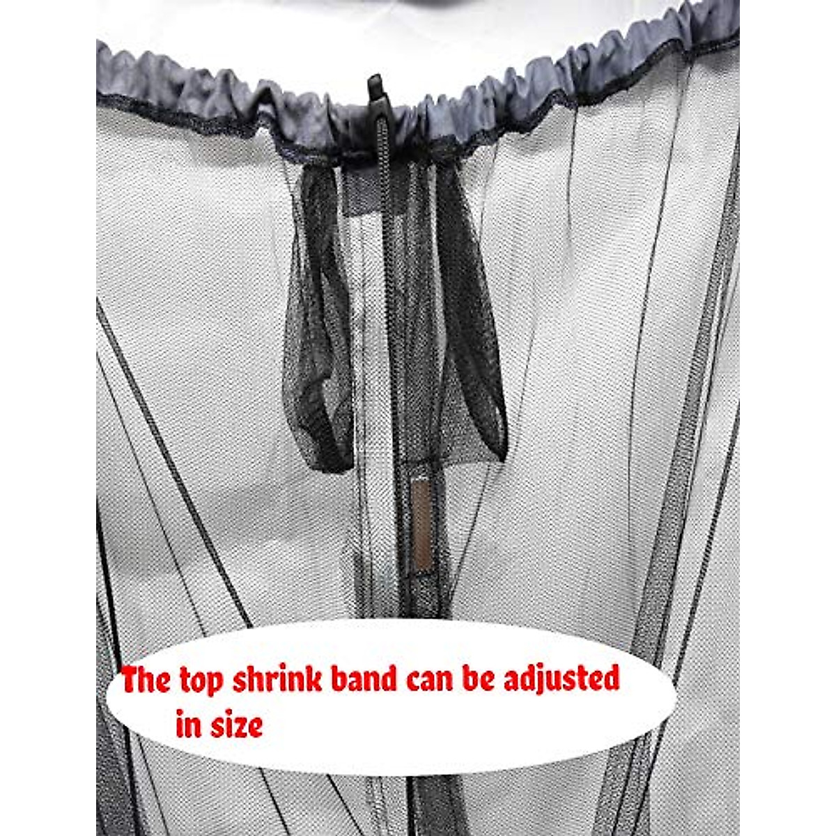 ALWOA Patio Umbrella Netting,Polyester Mesh Screen with Zipper Enclosure - Patio Umbrella Netting for Porch Canopy Set Screen House Works Outdoor Garden Umbrella Table Parasol Cover