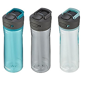 Contigo Ashland 2.0 Water Bottle with AUTOSPOUT Lid | Tritan Water Bottle, 24 oz., 3-Pack, Juniper & Sake & Bubble Tea