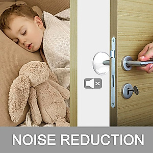 Starkitchen 6-Piece Wall Protector in Self-Adhesive Silicone Shockproof & Quiet Wall Door Handle Stopper