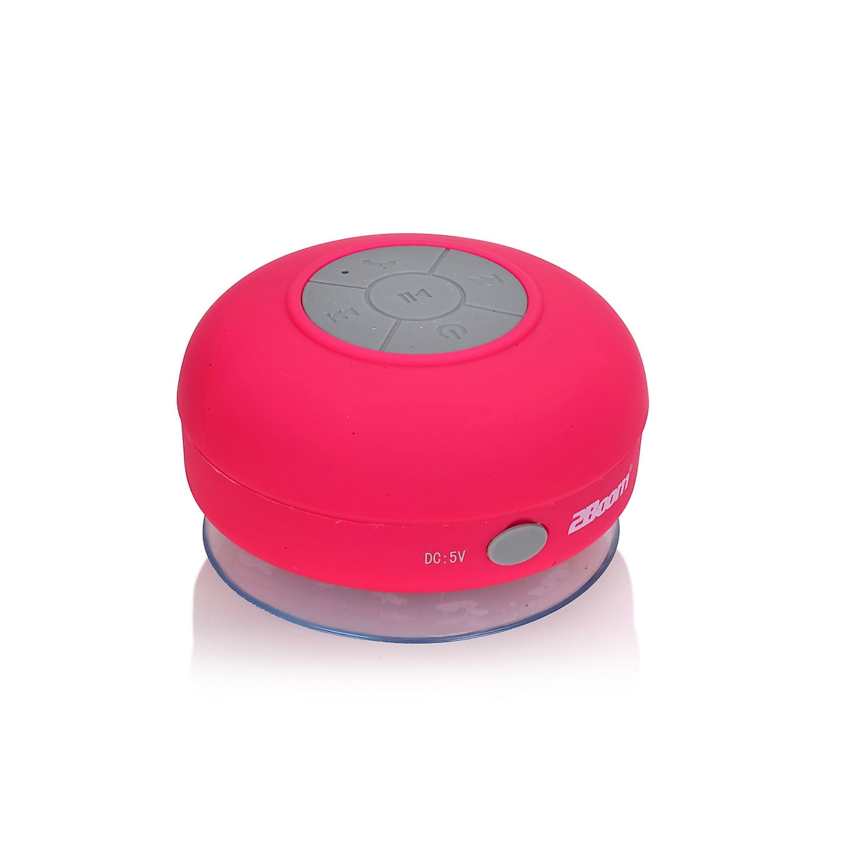 2BOOM Aqua Jam Portable Bluetooth Wireless Water Resistant Shower Speaker with Suction Cup Pink