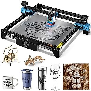 Twotrees TTS55 Pro Laser Engraver 40W Laser Engraving Machine 32 Bit Motherboard, for Cut Plywood Wood Engrave Aluminum, Laser Power: 5.5W, Engraving Area: 300x300mm (Upgrade Version)