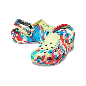 Crocs Unisex Classic Marbled Tie-dye Clog, Sulphur/Multi, Numeric_10 US Men
