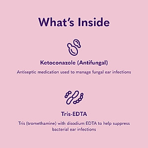 MySimplePetLab Dog Ear Infection Relief I Medicated Tris Flush Dog Ear Cleaner I Infection Treatment with Ketoconazole 12 oz