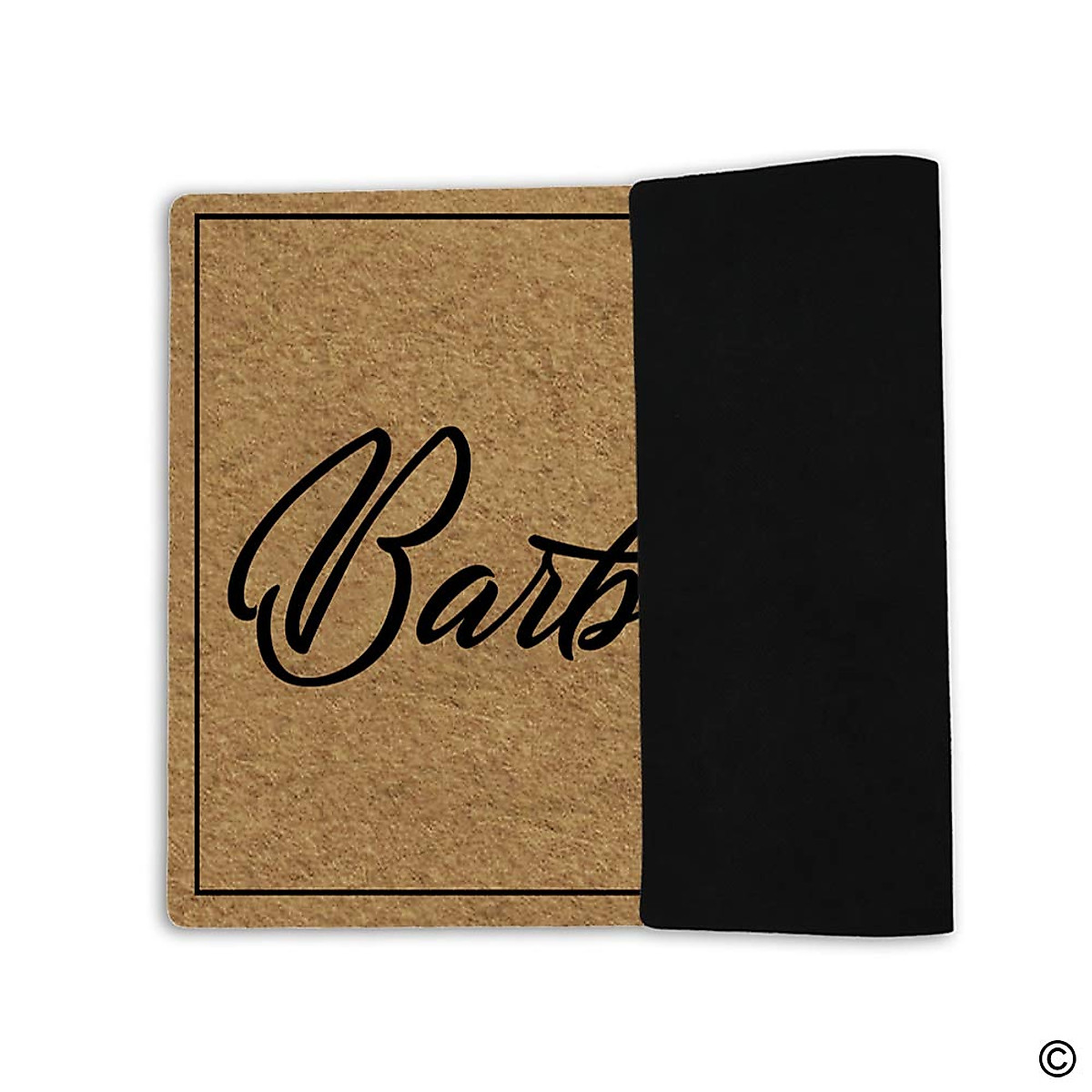 MsMr Funny Door Mat Entrance Floor Mat Barber Shop Non-Slip Doormat Welcome Mat 30 inch by 18 inch Machine Washable Non-Woven Fabric