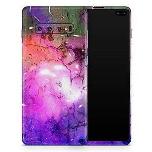 DesignSkinz Warped Neon Color-Splosion Protective Vinyl Decal Wrap Skin Cover Compatible with The Samsung Galaxy S20 (Screen Trim & Back Glass Skin)