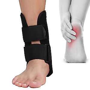 Ankle Support Brace, Adjustable Ankle Varus Valgus Corrector, Compression Ankle Fixation Wrap for Running, Basketball, Volleyball, Achilles, Tendon, Sprain, Injury Recovery(Large)