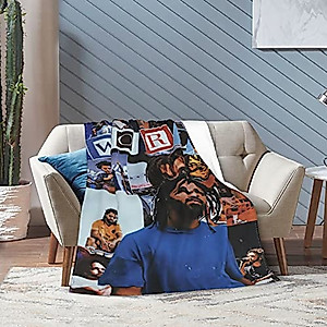 DanaJLessard Flannel Blanket J Rapper Cole Funny Throws Blanket Women Men Lightweight Super Soft Fleece Air Conditioning Blankets for All Season 60"x50"