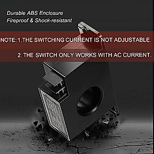 CrocSee Miniature Current Switch, CS-TS0, Normally Open Amp Sensor Monitoring Relay, AC 1-50A Detectable