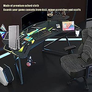 Dust Cover for PS5 Game Console, for Digital and CD ROM Edition, Oxford Cloth Vertical Protector Case, Anti Scratch Waterproof Dust Guard, Precision Cut(Grey)