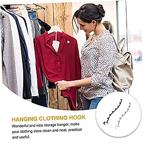 Zerodeko 2pcs Clothes Hook Metal Clothes Rack Peg Board Hooks Heavy Duty Clothes Hanger Rack Rolling Clothes Rack Closet Rod Storage Organizer Heavy Duty Coat Hook Hooks for Hanging Clothes