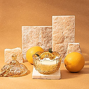 Citrus Aroma Scented Candle - Luxury Aromatherapy - Amber Crystal Glass Container - Giftable Packaging - 5.6 Oz