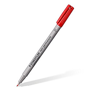 STAEDTLER Lumograph Non-Permanent Wet Erase Marker Pens, Fine Tip Refillable Colored Markers, 8 Pack, 315 WP8