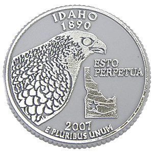 Idaho State Quarter Magnet by Classic Magnets, 2.5" Diameter, Collectible Souvenirs Made in The USA