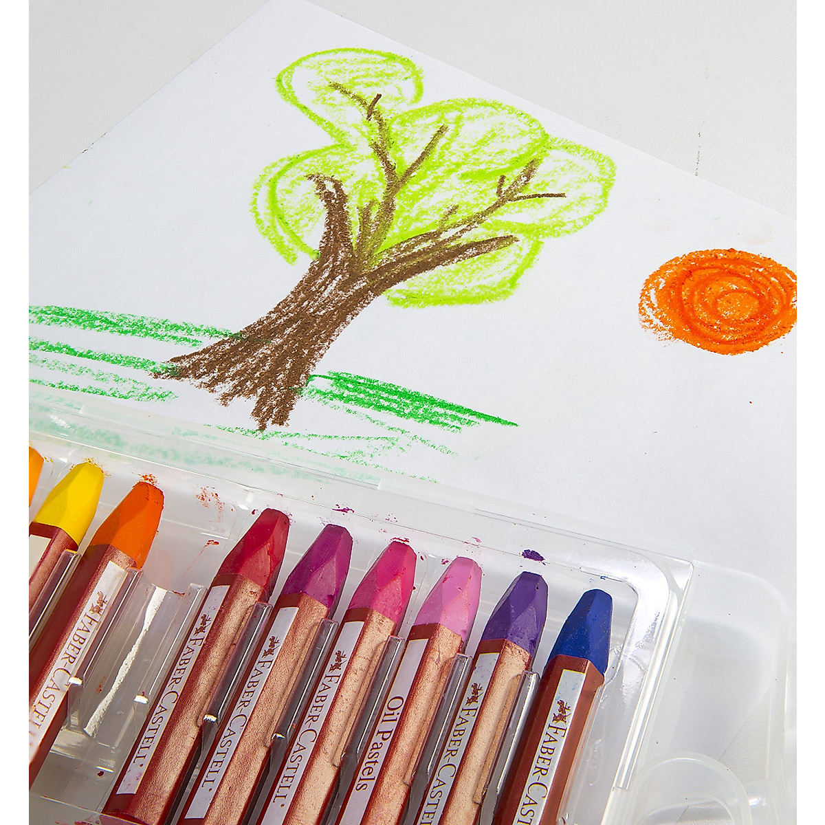 Faber-Castell Blendable Oil Pastels In Durable Storage Case- 24 Vibrant Colors - Non-Toxic Pastels for Kids