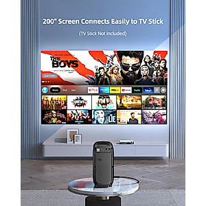 Movie Projector Bluetooth WiFi Portable: Mini 4K Projectors Native 1080P Full HD 12000L Outdoor Video Wireless TV Home Theater Indoor Compatible with Phone Laptop PC TV Stick