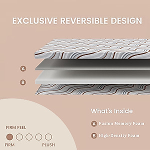 BedStory Memory Foam Mattress Topper 4 Inch Full Size - Firm Bed Topper for Back Pain Relief - Luxury Mattress Pad for Big Figure - Adjustable Anti-Slip Cover - No Odor, CertiPUR-US Certified