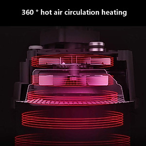 Household Air Fryer 1000W Office Mini Small Capacity Multifunction Oilless French Fries Electric Fryer Kitchen Non Stick Oven Automatic Power Off 2.2L