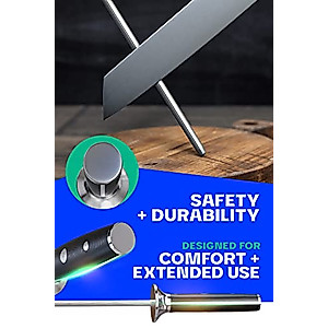 Dalstrong Honing Steel - 10" Rod - Gladiator Series Elite - HC Stainless Steel - G10 Garolite Handle - NSF Certified