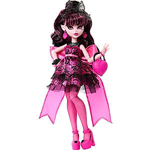 Monster High Monster Ball Doll, Draculaura in Party Dress with Themed Accessories Including Chocolate Fountain