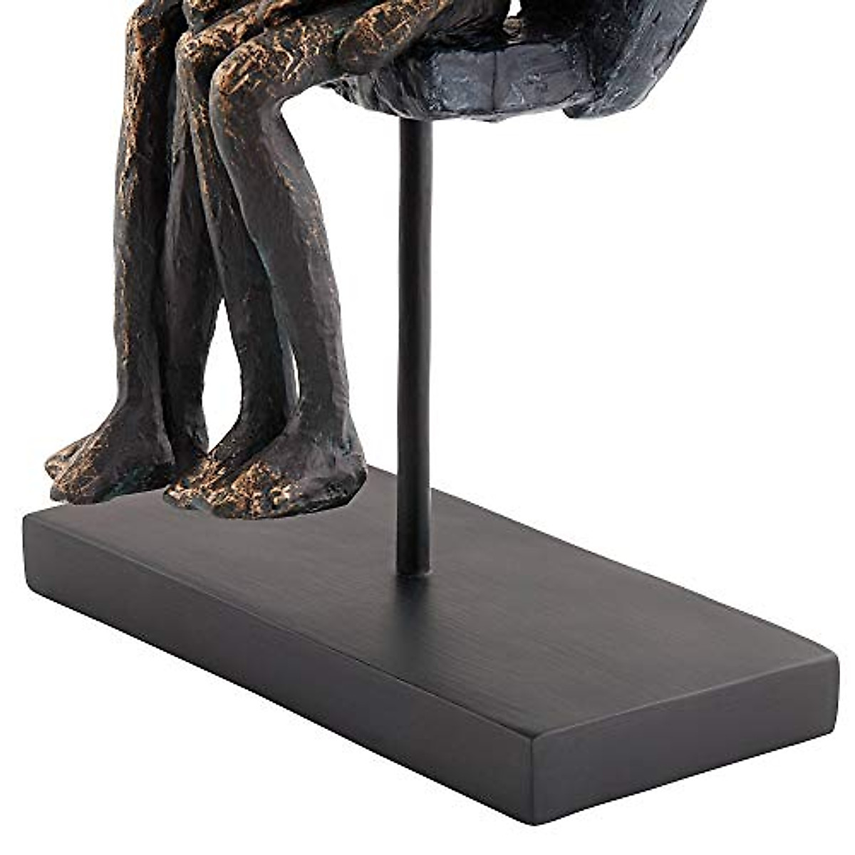 Studio 55D Abstract Couple 12" High Antique Brass Sculpture