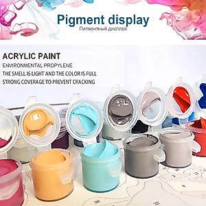 xackcme Starry Sky Paint by Numbers for Adults-Starry Night Paint by Number on Canvas Without Frame,DIY Abstract Landscape Oil Painting for Gift Home Wall Decor(16x20inch)