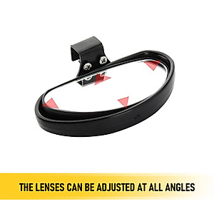 gunhunt 2 PCS Car Blind Spot Mirrors, Universal Wide Angle Mirror, Blindspot Convex Side Eye Mirrors, Car Auxiliary Mirrors, Automotive Body Parts Exterior (Black)