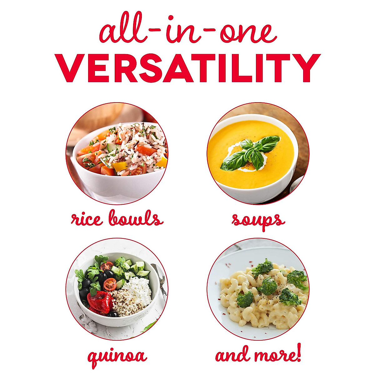 Dash DRCM200GBRD04 Mini Rice Cooker Steamer, Red & DMS001RD Mini Maker Electric Round Griddle for Individual Pancakes, Cookies, Eggs & other on the go Breakfast, Lunch & Snacks, Red