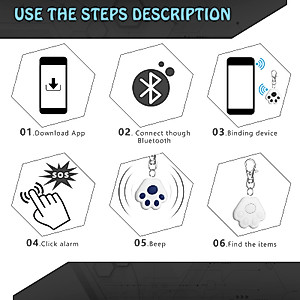 8 Pcs Smart GPS Dog Tracker Kids GPS Keychain Tracker Trackable Key Finders Cute Pet Locator Portable Tracking Devices for Kids Pets Dog Cat Collar Wallet Luggage Smart Phone