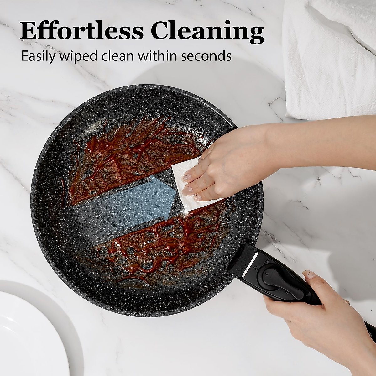 SODAY 15Pcs Pots and Pans Set Non Stick, Cookware Sets with Detachable Handle, Nonstick RV Kitchen Cooking Set Removable Handles, Oven Safe, Induction Fast, Stackable Non-stick Set, Black