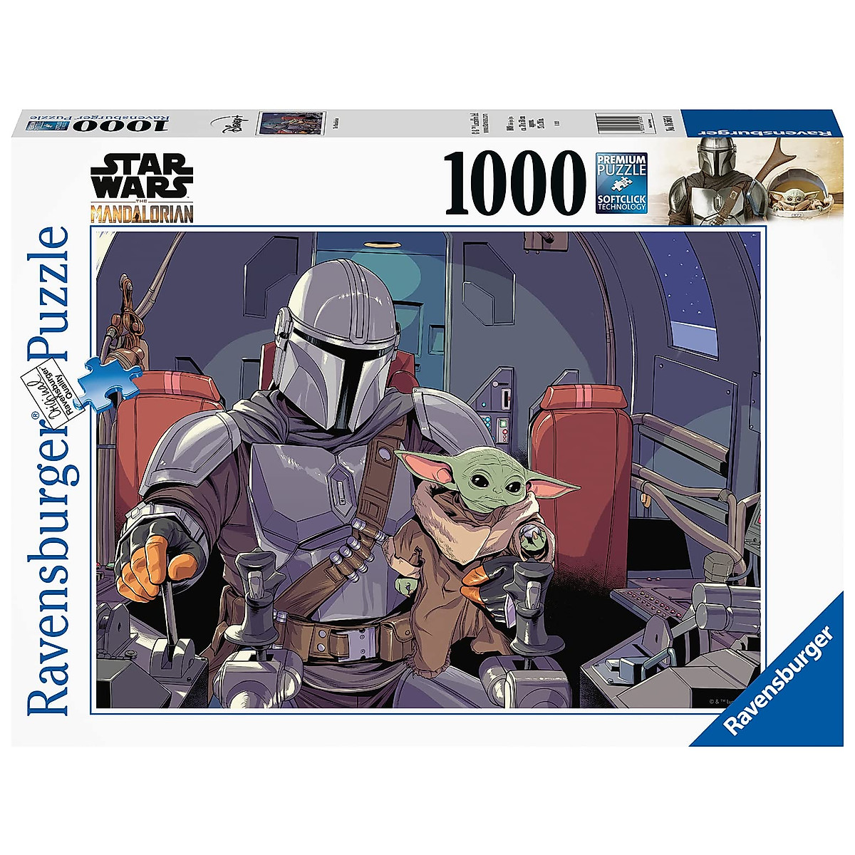 Ravensburger Star Wars The Mandalorian 1000 Piece Jigsaw Puzzle for Adults - 16565 - Every Piece is Unique, Softclick Technology Means Pieces Fit Together Perfectly