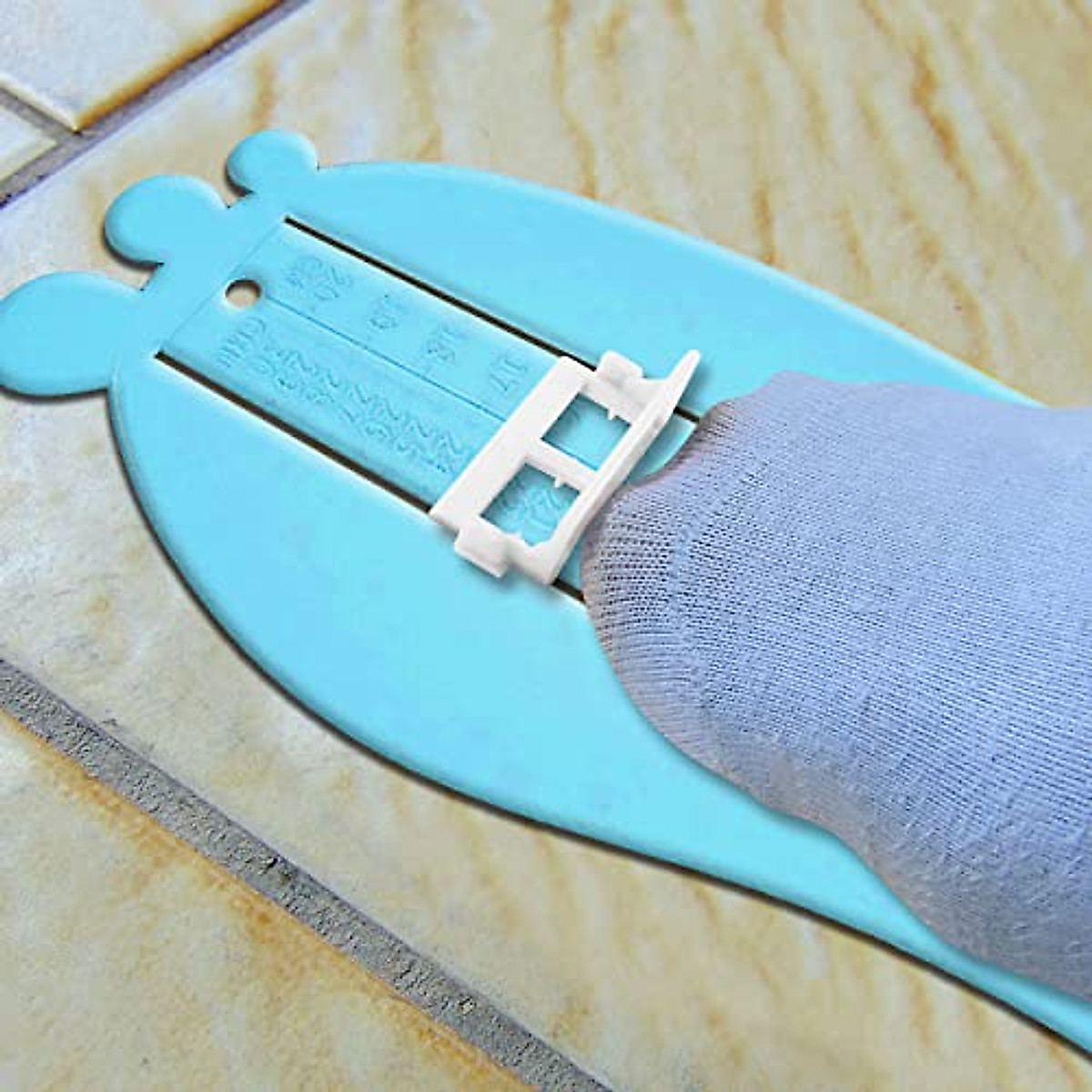 Children's Baby Feet Shoe Size Measuring Tool Baby Device Ruler Set Measure The Size of Baby Feet Torpedo Level Magnetic 6 Inches (Blue, One Size)