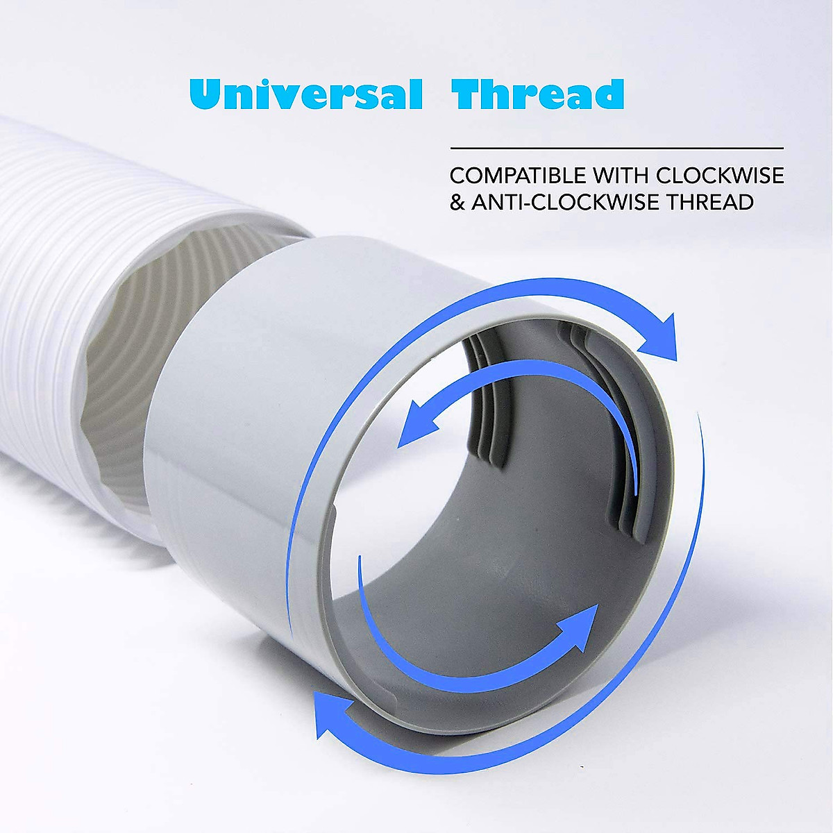 5.9 inch Portable Air Conditioner Exhaust Hose Coupler with Packing Box AC Hose Coupler A/C/Coupling/Connector, Support Clockwise/Counter-Clockwise Thread, AC Coupling Extension