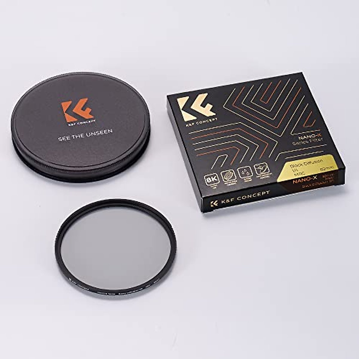 K&F Concept 49mm Black Diffusion 1/4 Filter Mist Cinematic Effect Filter with 28 Multi-Layer Coatings Waterproof/Scratch Resistant for Video/Vlog/Portrait Photography