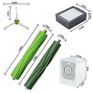CERO Replacement Parts for iRobot Roomba i3 i3+ i4 i4+ i6 i6+ i7 i7+ i8 i8+ E5 E6 E7 j7 (7150) j7+ (7550) I,E,J Series Vacuum Cleaner, Roller Brushes, Filters,Edge Sweeping Brushes Replacement Kits