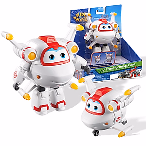 Super Wings Transformer Toys 5" Action Figure Supercharged Tobot Astro, 2 in 1 Rescue Bots Transforming Airplane Robot Toys, Educational Toys for Boys and Girls Age 3+, Gifts for Preschool Kids, Astro