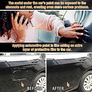 Black Touch Up Paint for Cars, Black Car Paint Scratch Repair, 2 in 1 Auto Touch up Paint Pen, Special-Purpose Car Touch Up Paint Universal Color Black 0.7 oz