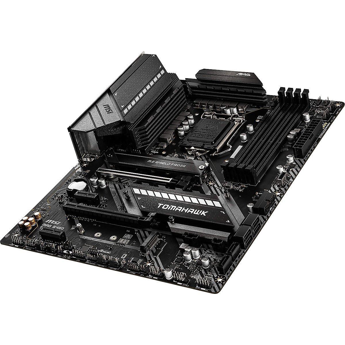 MSI MAG B460 Tomahawk Gaming Motherboard (ATX, 10th Gen Intel Core, LGA 1200 Socket, DDR4, CFX, Dual M.2 Slots, USB 3.2 Gen 2, 2.5G LAN, DP/HDMI, Mystic Light RGB)
