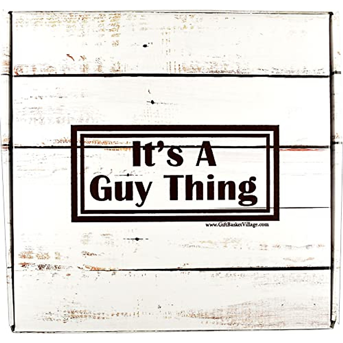 Gift Basket Village It's A Guy Thing, Gift Basket For Guys with Cheese, Sausage, Crackers and Sweets, 8 Piece Set, Original, 1 Count