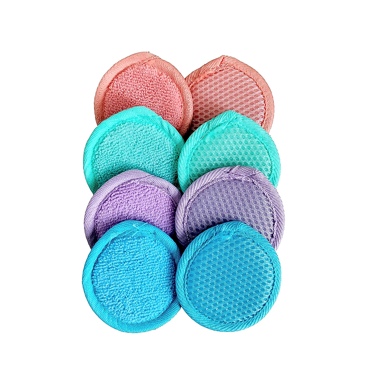 Microfiber Facial Scrubbers Reusable Makeup Remover Pads - Washable Reusable Cotton Pads - Cloth Cotton Rounds Acne Control Reusable Face Scrubber Pad For Cleansing & Face Exfoliator Pad (3 Per Pack)