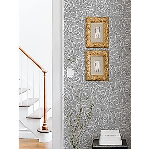 NuWallpaper NUS4047 Charcoal Saraya Peel & Stick Wallpaper, Grey