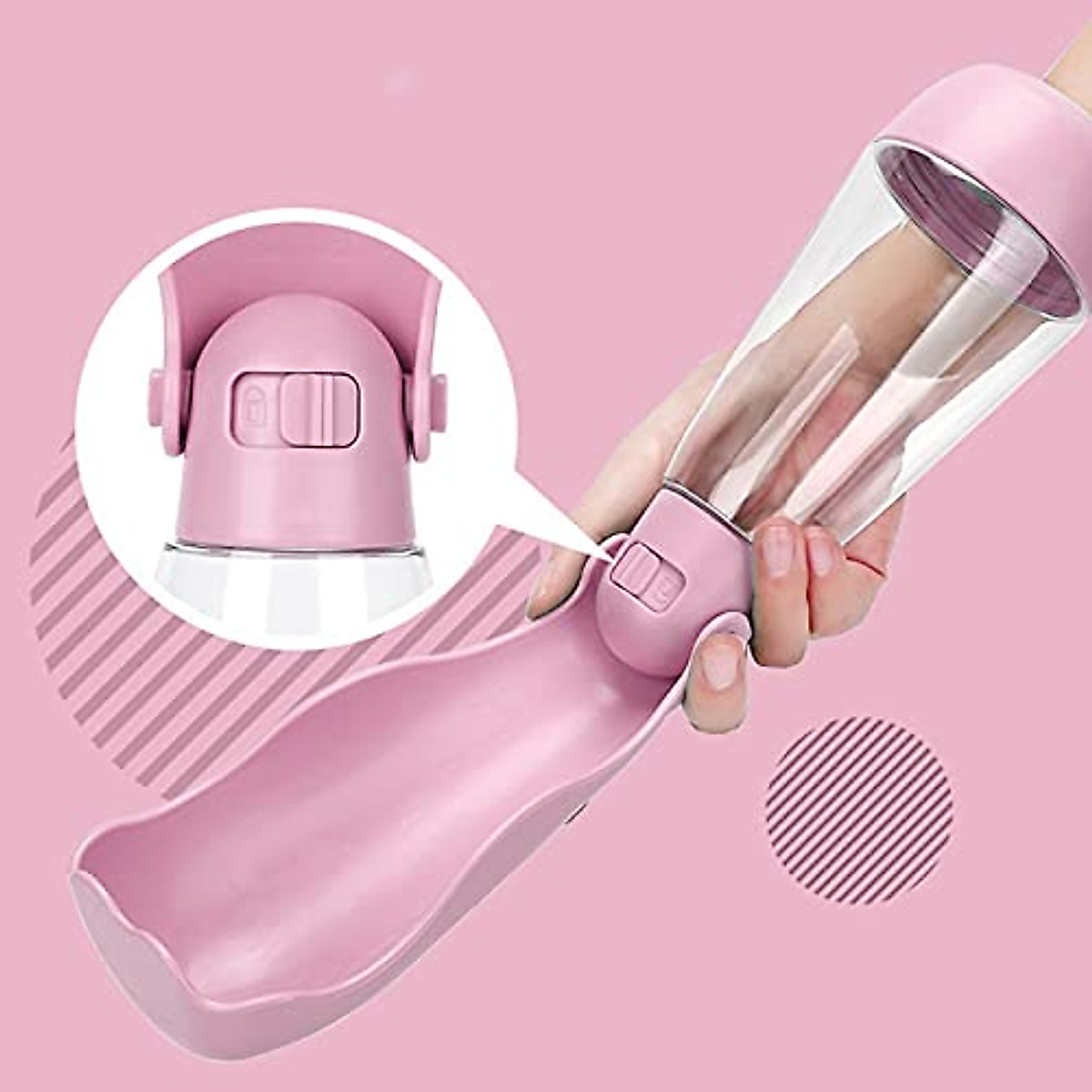 AHEGAS Dog Food Bowl 2in1 Dog Water Bottle Feeding Bowl Outdoor Travel Puppy Cat Drinking Feeder Dispenser for Small Dogs Portable Pet Product ( Color : Blue )