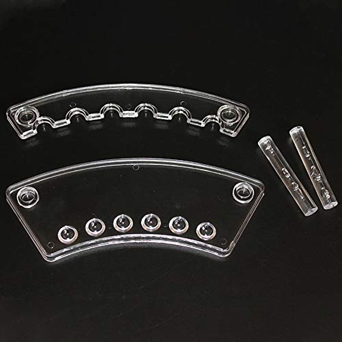 Plastic Pen Holder, Set of 4 Plastic Pen Holder Display Stand 6-Slots Pen Display Stand Eyebrow Pen Stand Makeup Brush Rack Organizer for Home Office & Store Use (Clear)