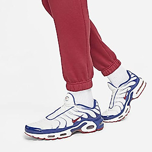 Nike Men's Sportswear Fleece Jogger Athletic Pants (as1, Alpha, x_l, Regular, Regular, Pomegranate/Pomegranate/White, X-Large)